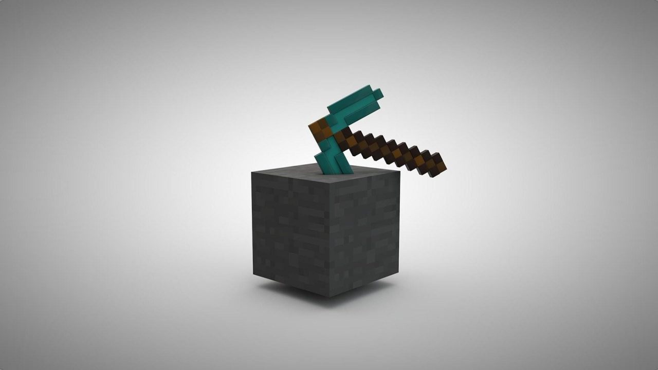 Minecraft Diamond Pickaxe Wallpaper